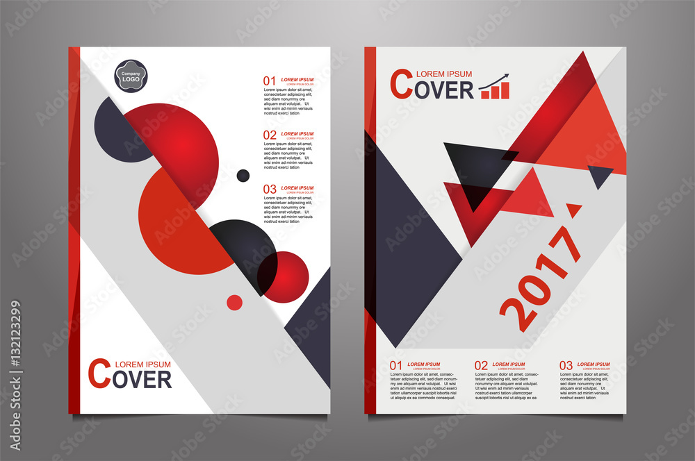 เวกเตอร์ Stock Abstract red presentation book cover design templates ...