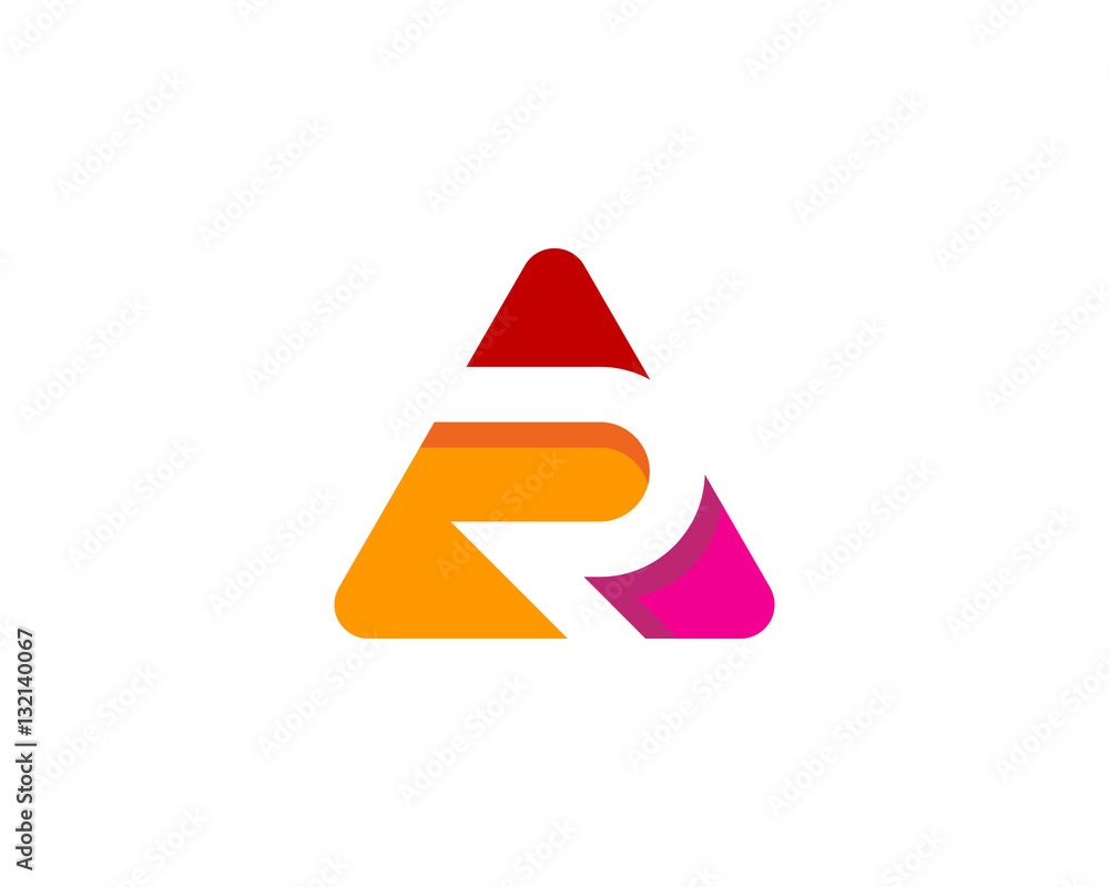 Letter R Triangle Logo Design Element Stock Vector | Adobe Stock