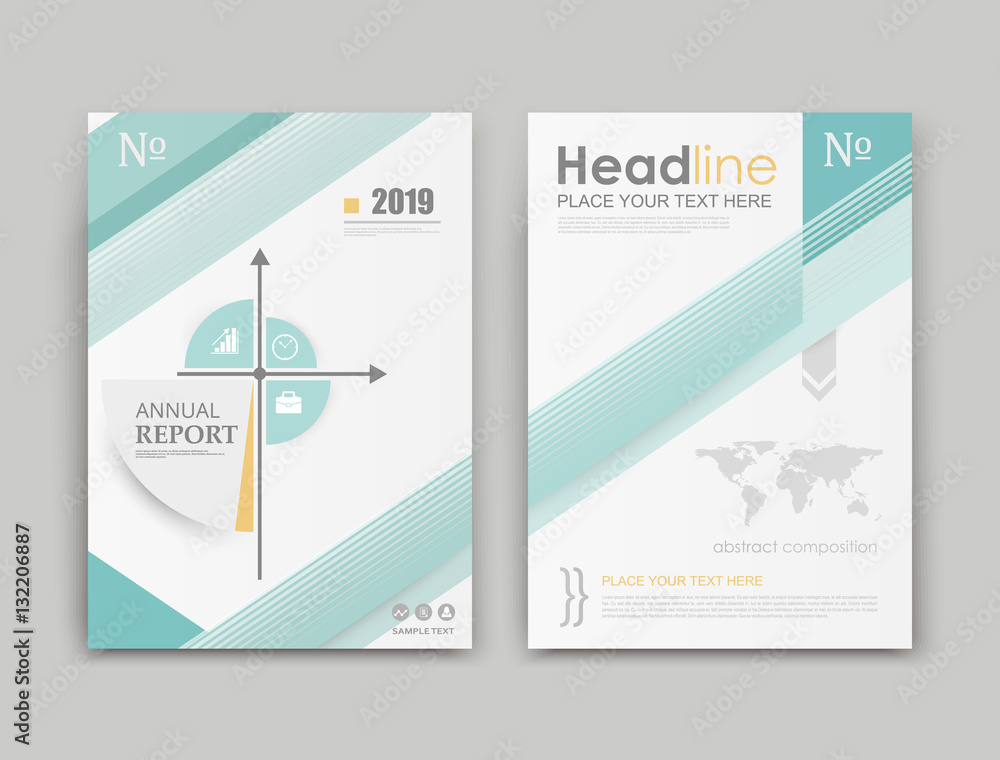 A4 brochure cover design. Ad frame font. Title sheet model. Creative ...