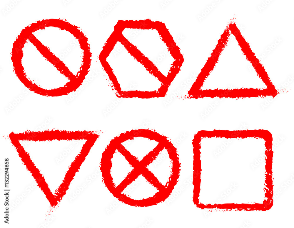 Stock-Vektorgrafik „Set of Prohibitory traffic signs.“ | Adobe Stock