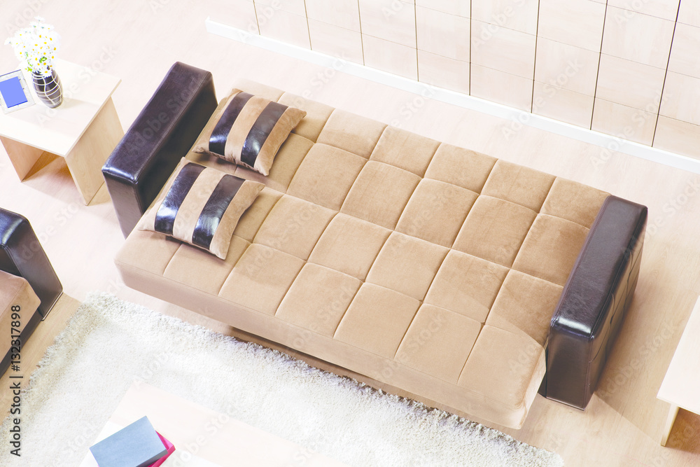Sofa open top view Stock Photo | Adobe Stock