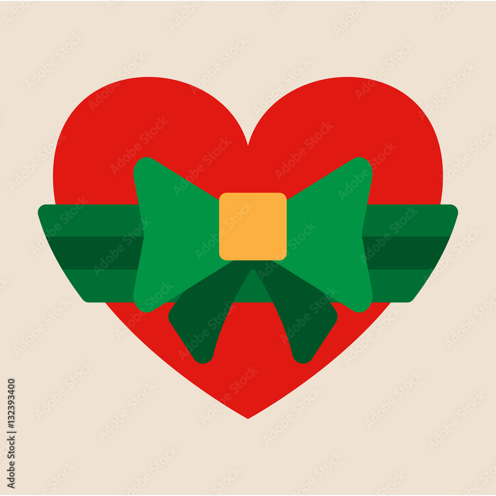 heart with bow. lovely design. vector illustration. Stock Vector ...