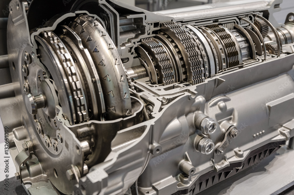 Car transmission cutaway side view Stock Photo | Adobe Stock