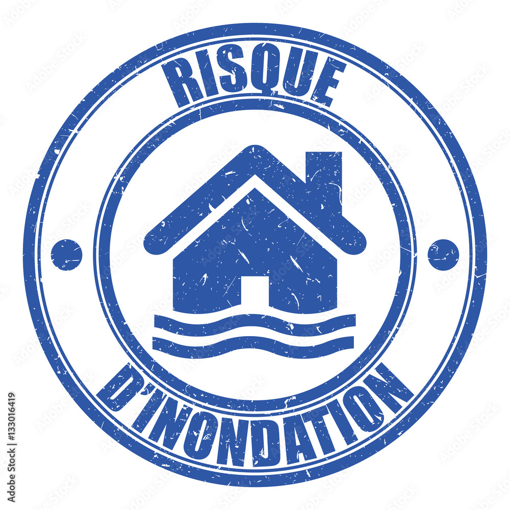 Image vectorielle Stock Logo risque d'inondation. | Adobe Stock