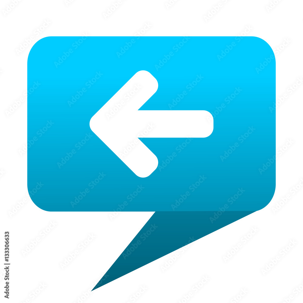 Stock-Illustration „Left arrow blue bubble icon“ | Adobe Stock