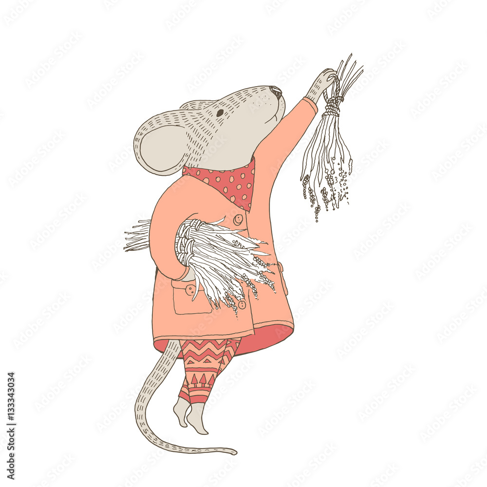 Vector de Stock Vector illustratoin. Cute animal like humans. Humanized ...