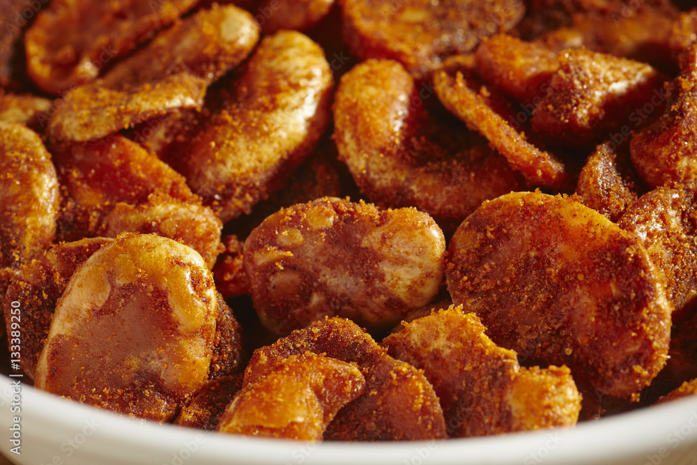 Havas, Mexican dried, spicy lima beans. A classic snack. Stock Photo ...