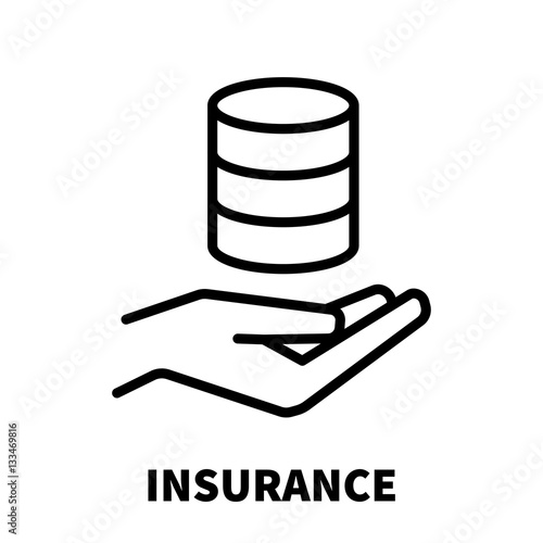 Insurance icon or logo in modern line style. High quality black outline ...