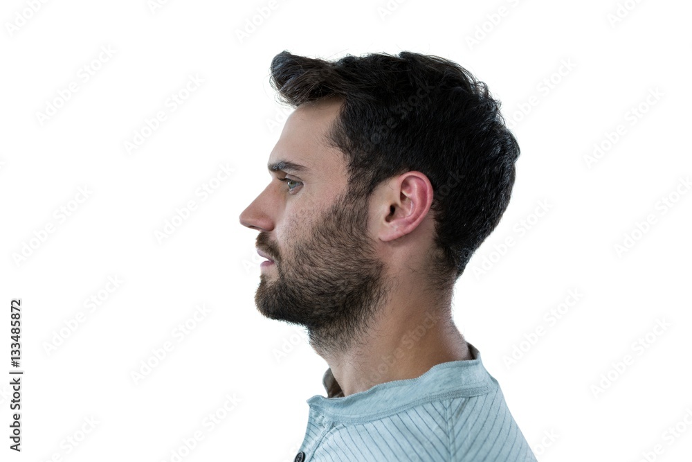 Profile of a handsome man Stock Photo | Adobe Stock