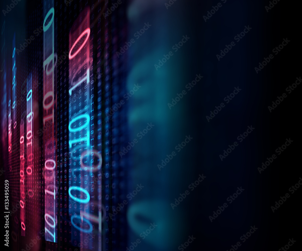 Stock-Illustration „digital code number abstract technology background ...