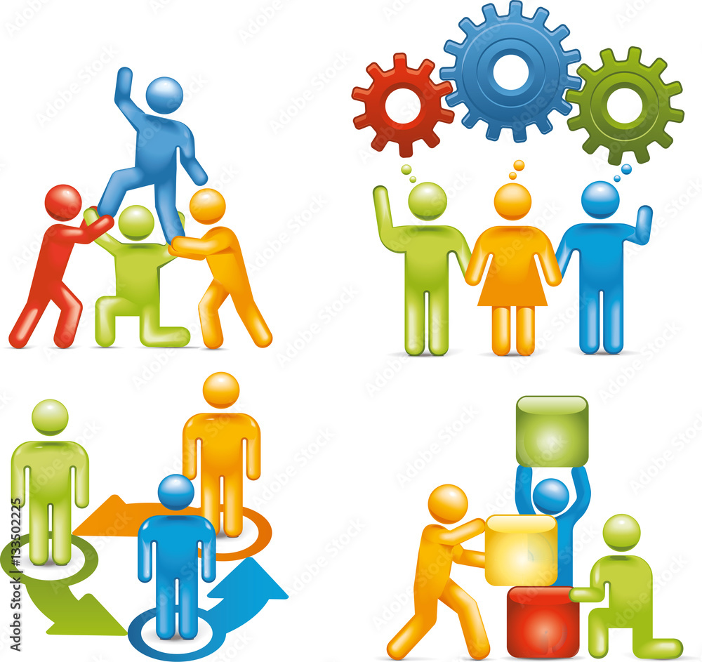 Team activities Icon Set Stock Vector | Adobe Stock