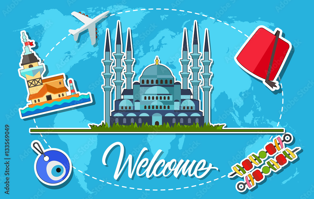 Welcome Lettering with Turkish Symbols Stock Vector | Adobe Stock