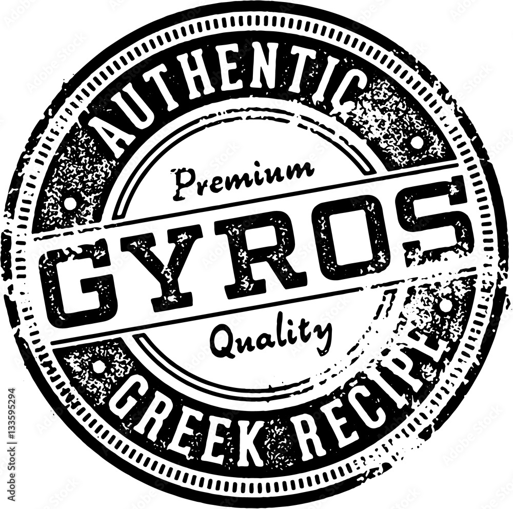 Authentic Greek Gyros Stock Vector | Adobe Stock