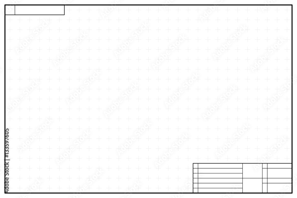 Layout template in blueprint style with marks Stock Vector | Adobe Stock