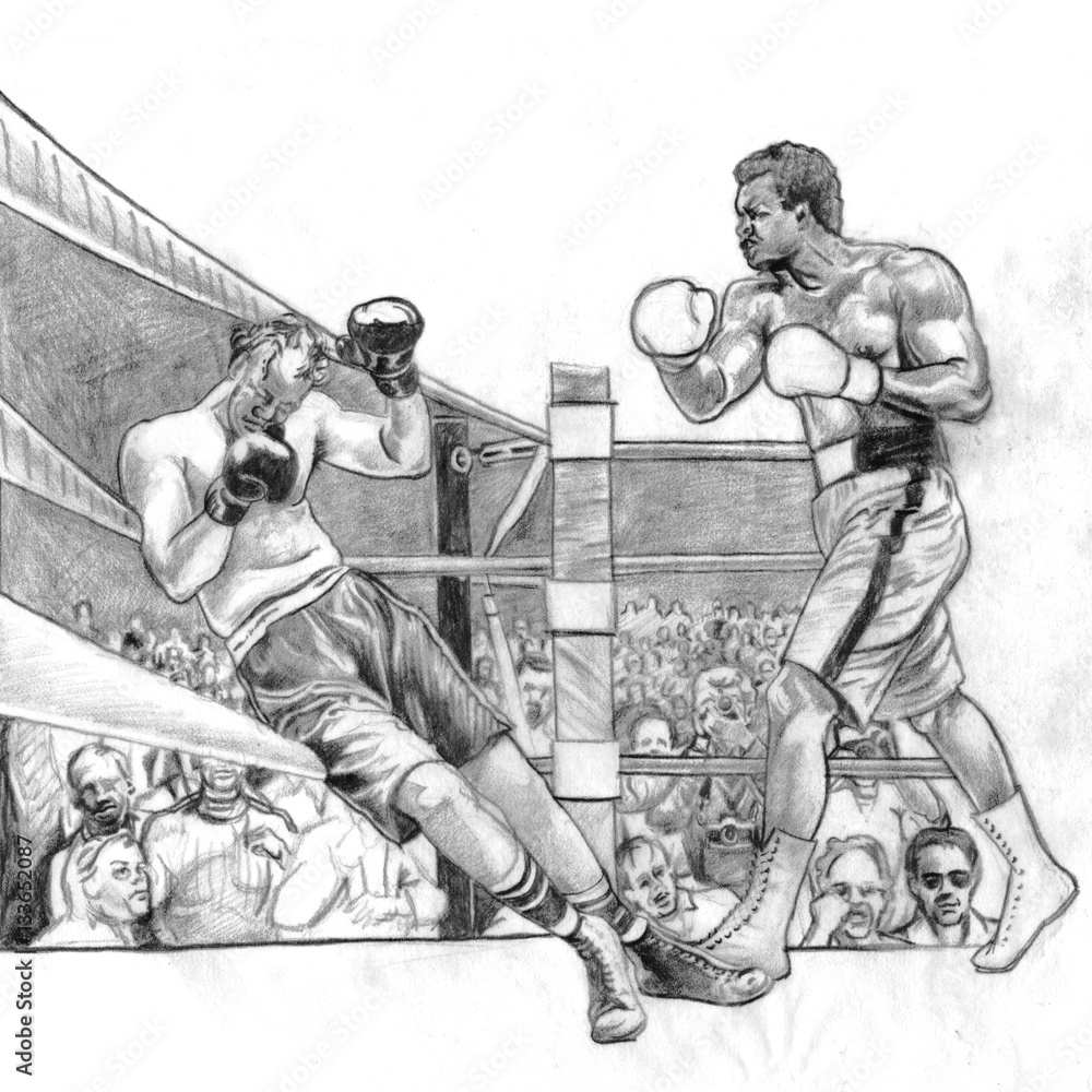 Boxing Knockout Drawing
