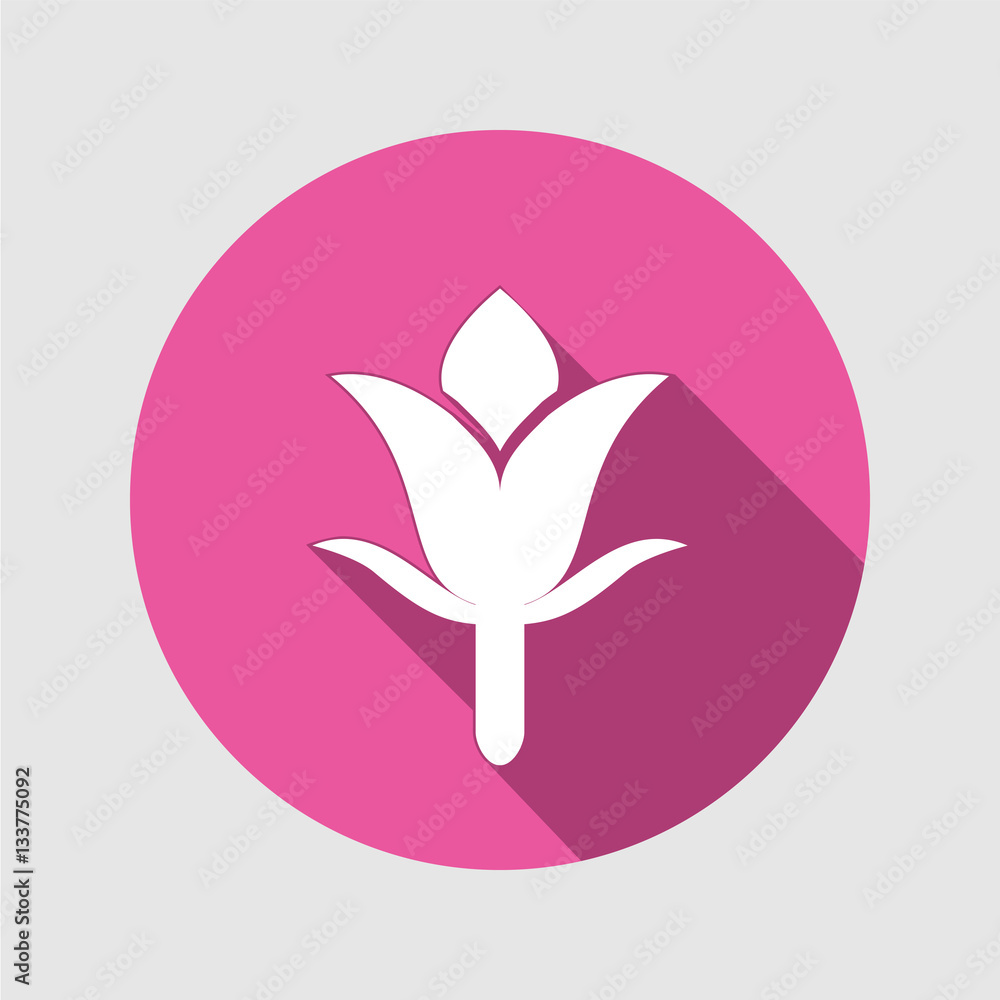 Stock-Vektorgrafik „Cloves icon. Floral symbol. Round flat sign with ...
