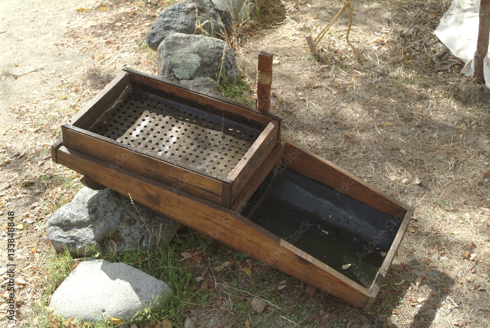 A mining tool called a rocker (also known as a cradle) was widely used ...