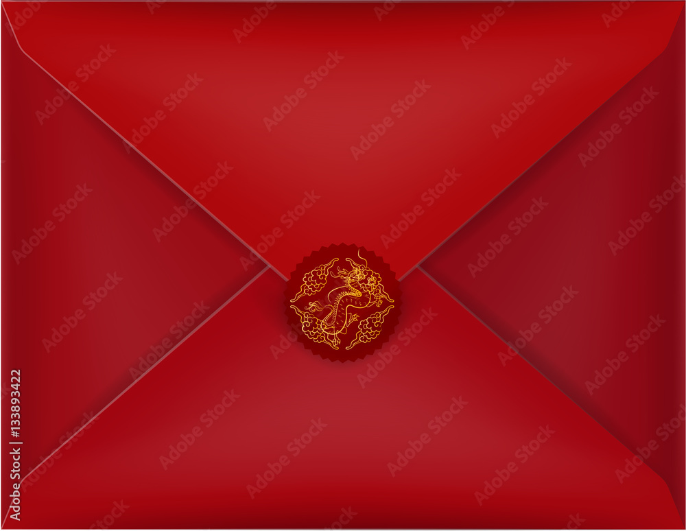 beautiful realistic illustration vector red envelope, red envelope ...