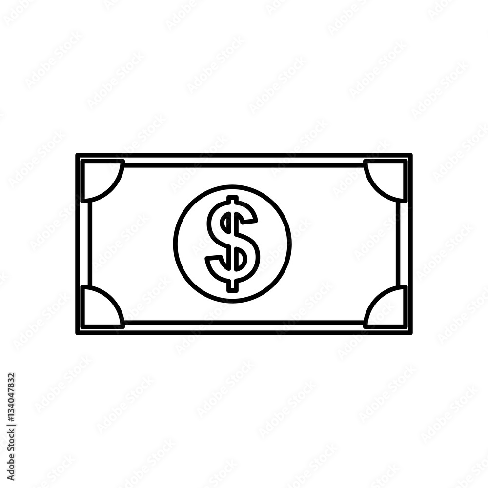 Money cash billet icon vector illustration graphic design Stock Vector ...
