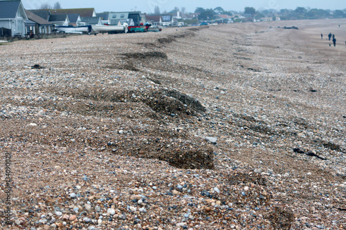 Erosion of beach via huge tidal wave surges with large destructive ...