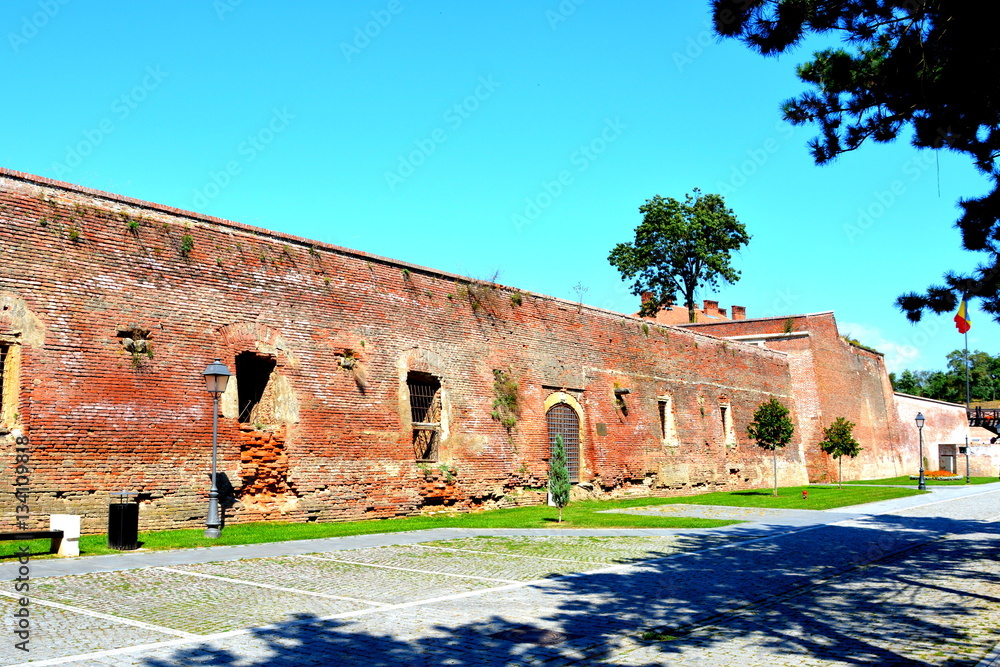 Medieval fortress Alba Iulia, Transylvania.The modern city is located ...
