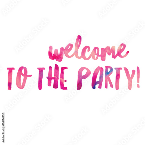 Welcome to the Party Sign Poster Stock Illustration | Adobe Stock