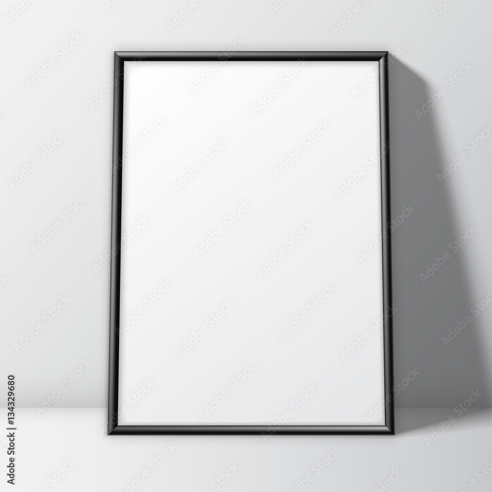 Blank White Poster Template Stock Vector | Adobe Stock