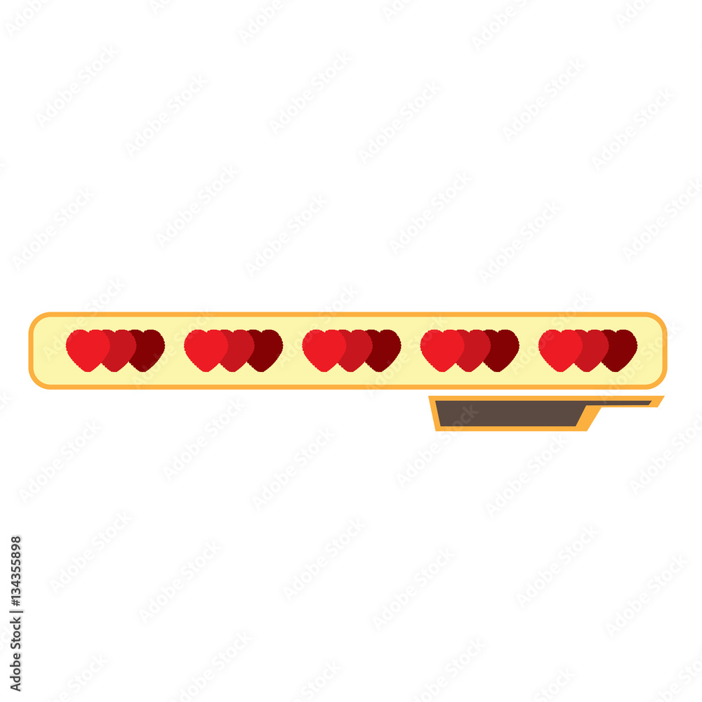 Isolated videogame bar on a white background, Vector illustration Stock ...