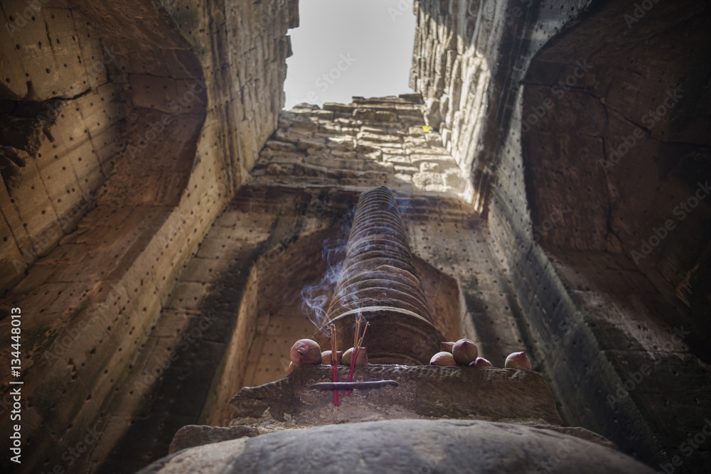 Preah Khan temple stupa Stock Photo | Adobe Stock