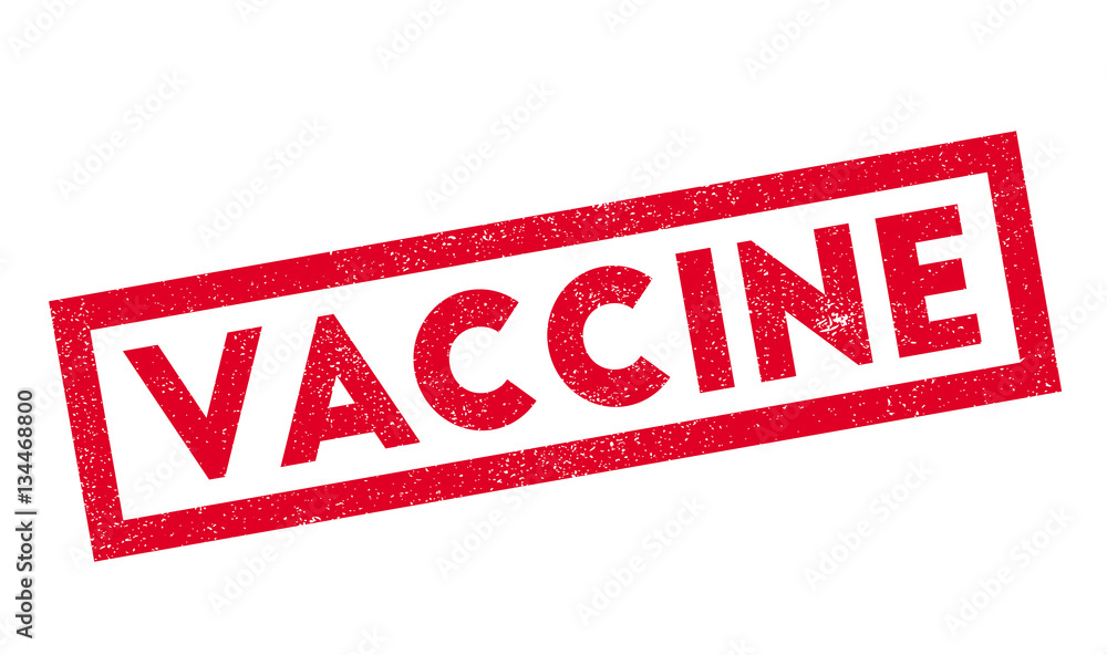 Vaccine rubber stamp. Grunge design with dust scratches. Effects can be ...