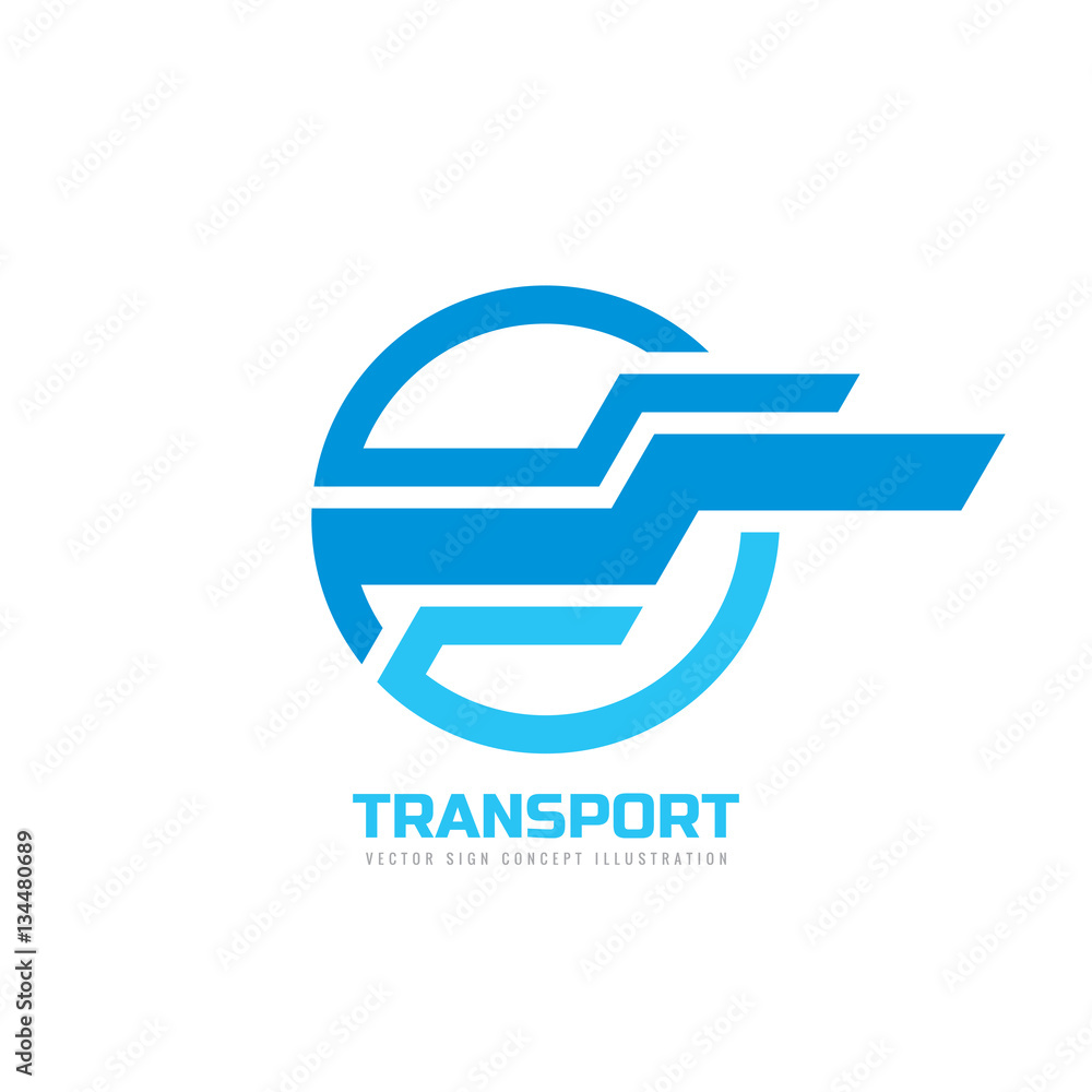Transport - vector logo concept illustration. Abstract horizontal ...