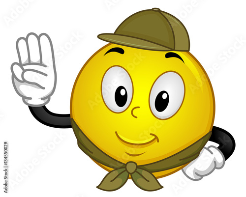 Smiley Boy Scout Pledge Stock Vector | Adobe Stock