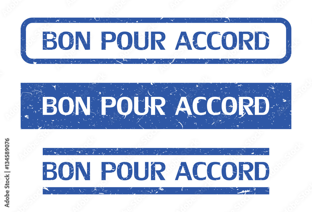 Image vectorielle Stock Tampon bon pour accord. | Adobe Stock