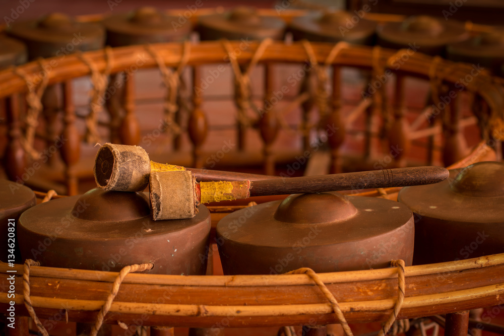 Photo Stock Khong wong yai Old.Thailand ancient instrument ancient ...