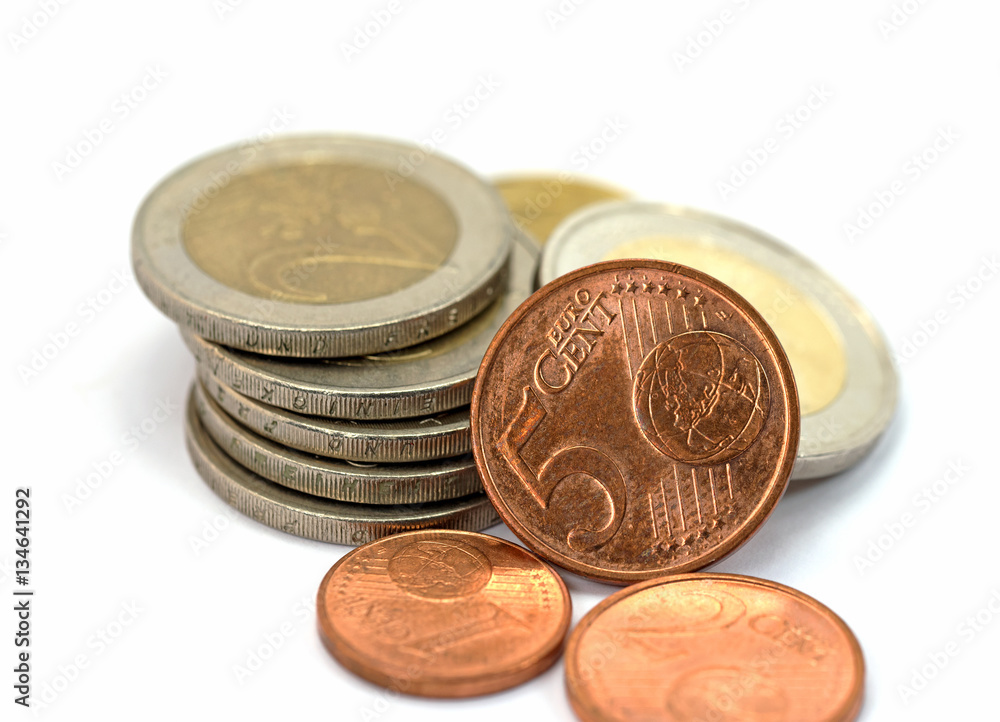 Stock-Foto „Kleingeld, Hartgeld, Euro“ | Adobe Stock