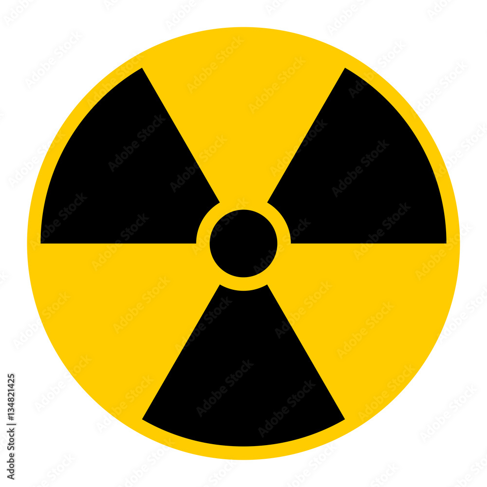 Ionizing Radiation Symbol Attention Danger Warning Sign Stock Vector ...