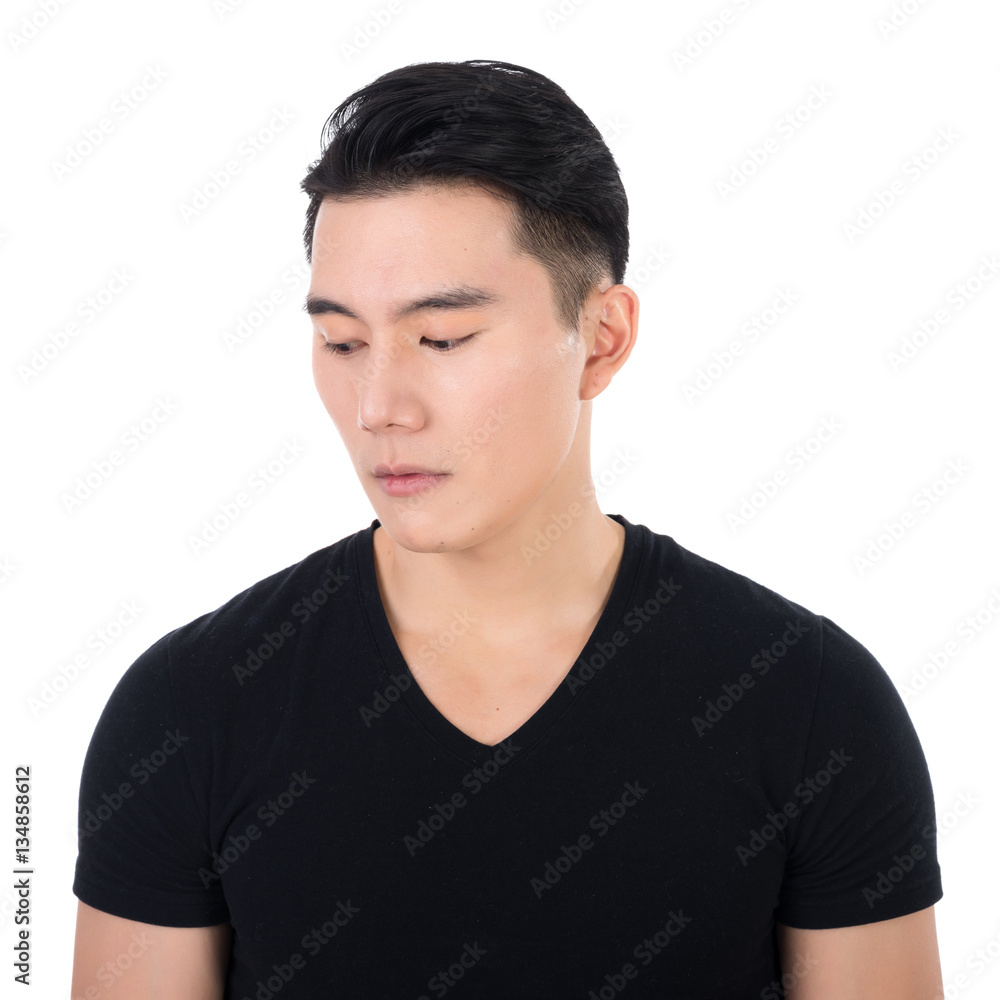sad Asian young man Stock Photo | Adobe Stock