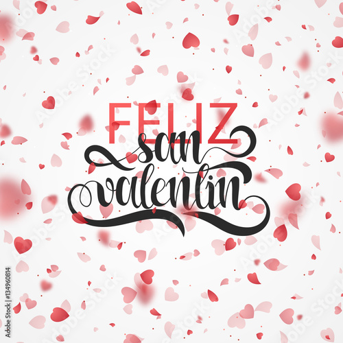 Happy valentines day. Phrase Spanish handmade. Feliz san valentin ...