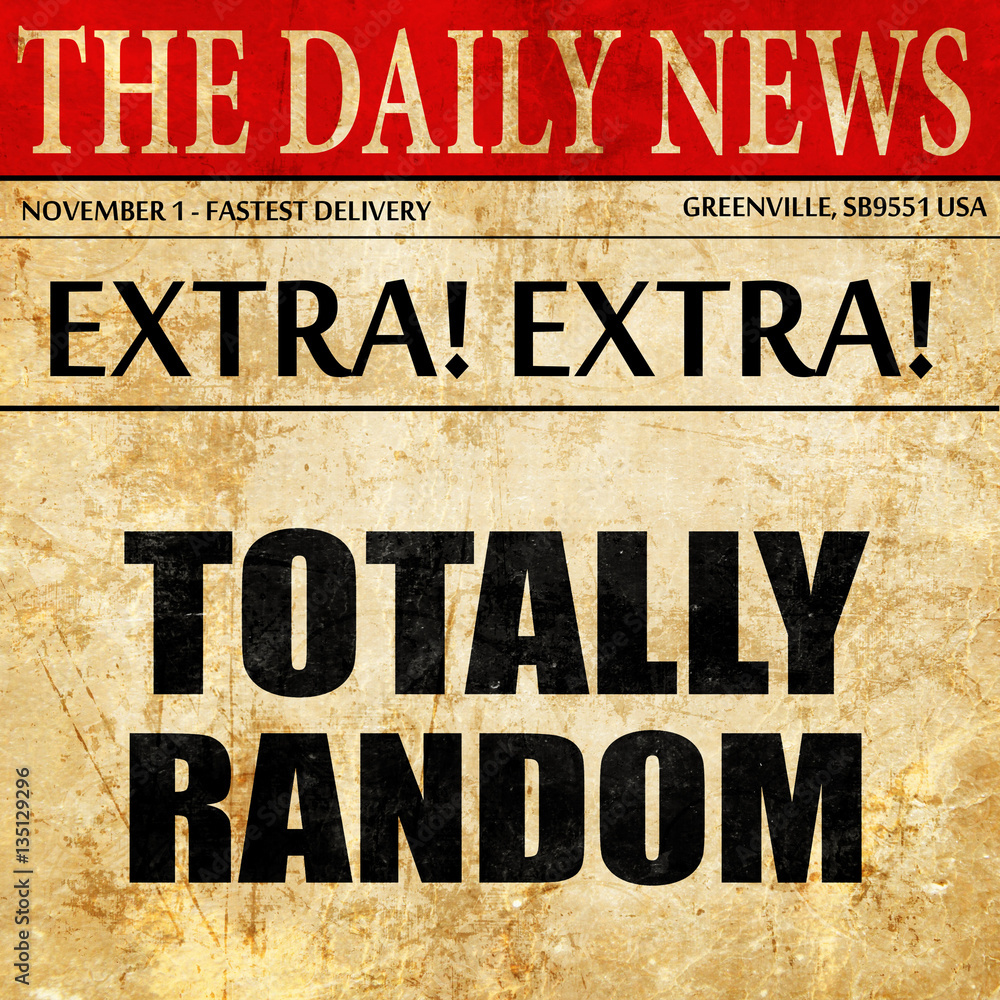 Ilustración de Stock totally random, newspaper article text | Adobe Stock