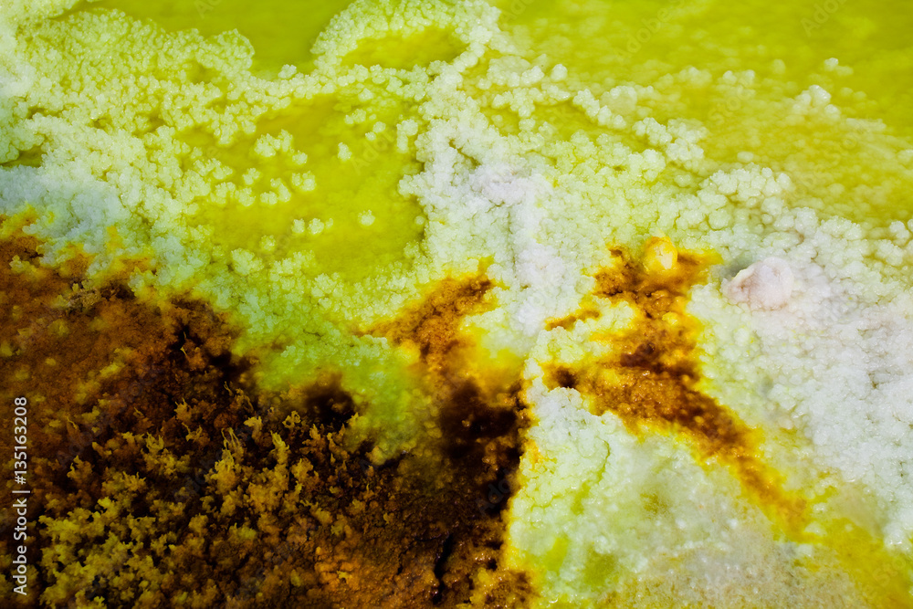 Dallol volcano in Danakil Depression - Afar region - Ethiopia Stock ...