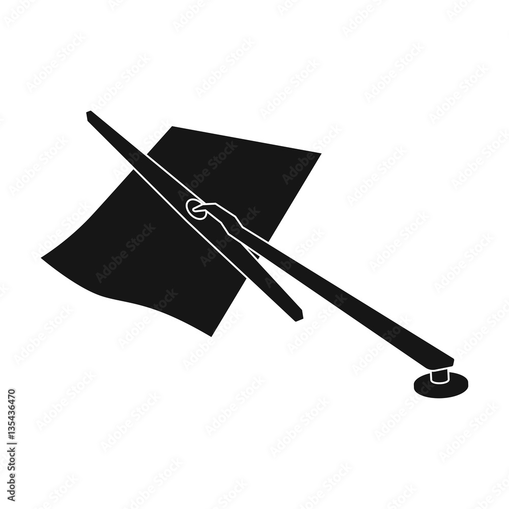 Parking fine icon in black style isolated on white background. Parking ...