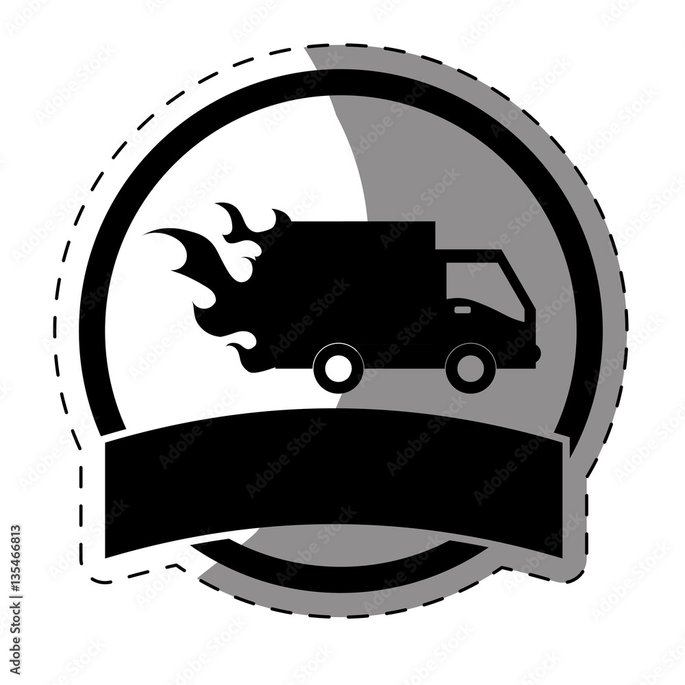 fast food delivery emblem icon, vector illustration image Stock Vector ...