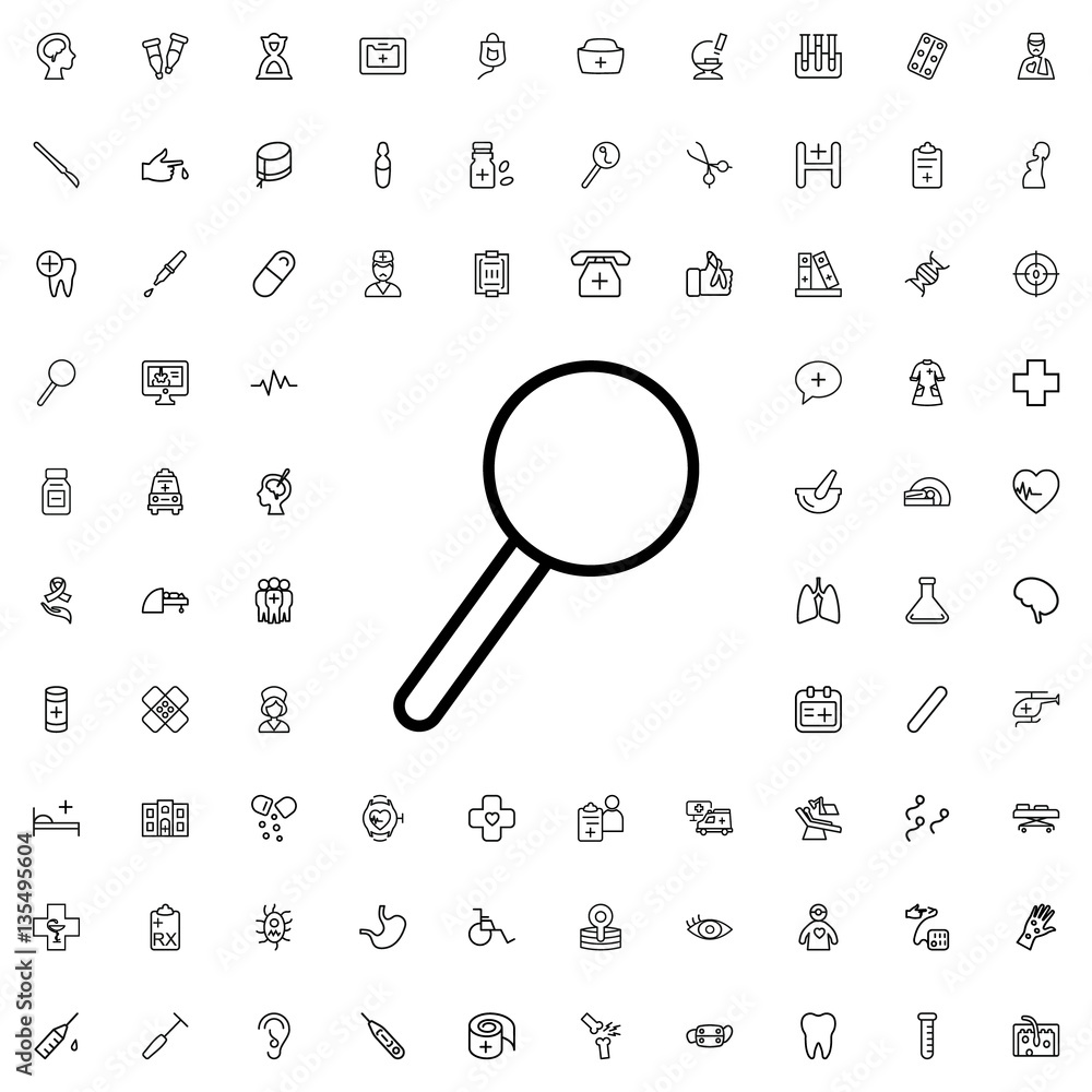 magnifier icon illustration Stock Vector | Adobe Stock