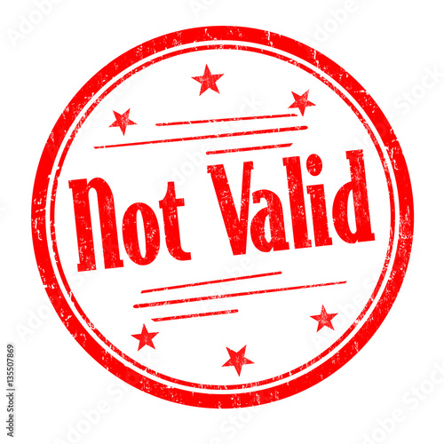 Not valid sign or stamp Vecteur Stock | Adobe Stock
