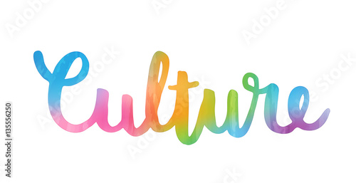 CULTURE hand lettering icon Stock Vector | Adobe Stock