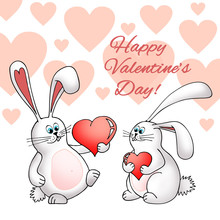 Valentine's Day Rabbits Free Stock Photo - Public Domain Pictures