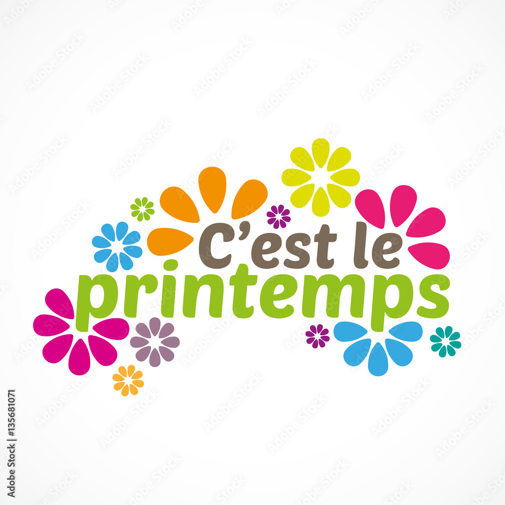 c'est le printemps Stock Vector | Adobe Stock