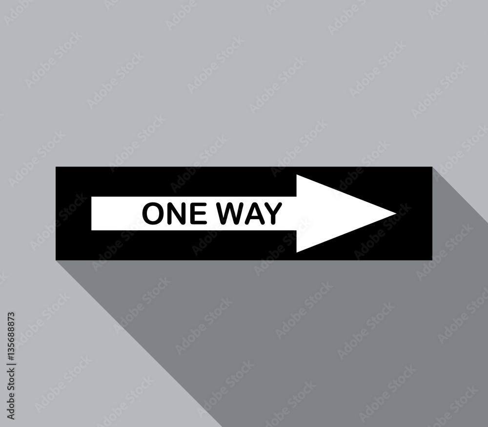 icon One way traffic sign Stock Vector | Adobe Stock