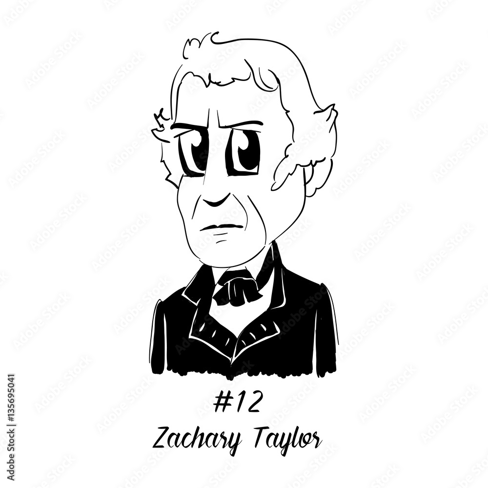 Cartoon Caricature Character Historical Portrait US Presidents Comic ...