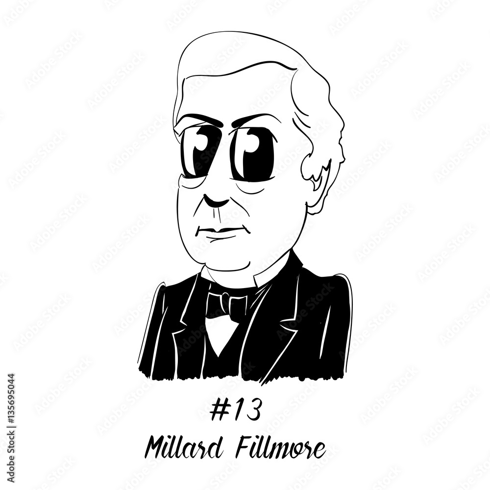 Vector de Stock Cartoon Caricature Character Historical Portrait US ...